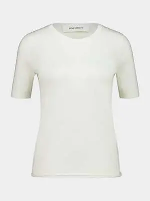 LISA YANG Ari Cashmere T-Shirt Cream