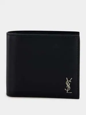 Saint Laurent Cassandre Matte Leather Wallet - Black