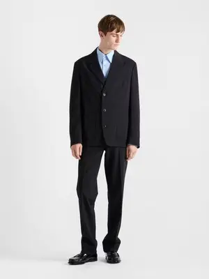 Prada Wool Blend Extra-slim Fit Trousers