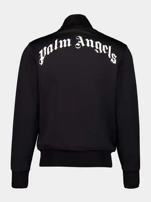 Palm Angels Curved Logo Track Jacket - Black