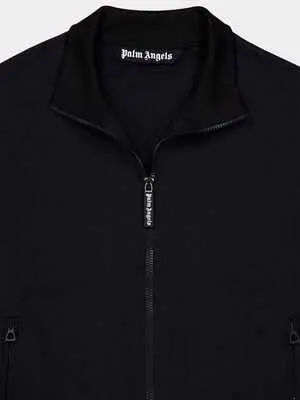 Palm Angels Curved Logo Track Jacket - Black