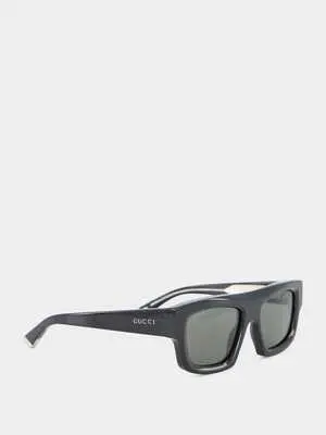 Gucci Rectangular Frame Sunglasses - Black