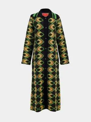 La DoubleJ Half-light Jacquard Maxi Coat