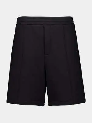 Valentino Garavani Jersey Cotton Regular Fit Shorts - Black