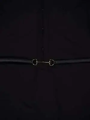 Gucci Cotton Poplin Shirt Dress With Horsebit Belt - Black