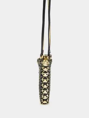 Rabanne 1969 Flip Bag In Leather - Black
