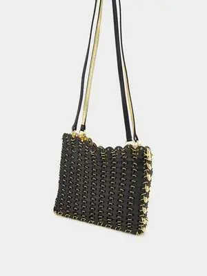 Rabanne 1969 Flip Bag In Leather - Black