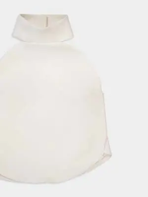 COURREGES Ellipse Mockneck Sleeveless Top - Cream