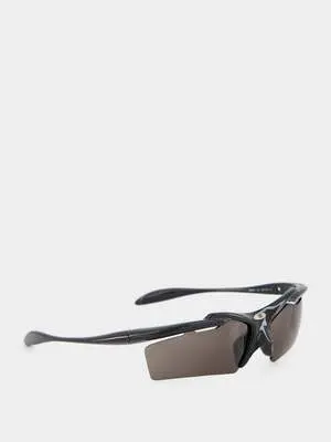 Balenciaga Turbo Rectangle Sunglasses - Black