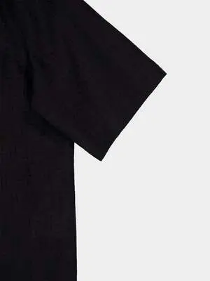 Fendi Linen Ff Jacquard Oversize Shirt - Black