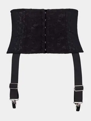 Dolce & Gabbana Stretch Marquisette Corset Belt With Garters