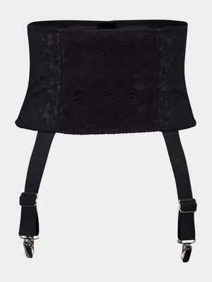 Dolce & Gabbana Stretch Marquisette Corset Belt With Garters