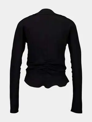 Saint Laurent Ruffled Silk Crepe De Chine Blouse - Black