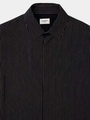 Saint Laurent Pinstriped Silk Shirt