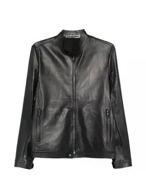 SALVATORE SANTORO Zip-up Leather Jacket - Black