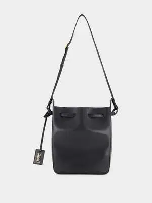 Saint Laurent Leather Bucket Bag With Cassandre Charm