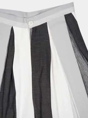 MARRAKSHI LIFE High-waist Pleated Stripe Trousers - Black