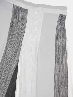 MARRAKSHI LIFE High-waist Pleated Stripe Trousers - Black
