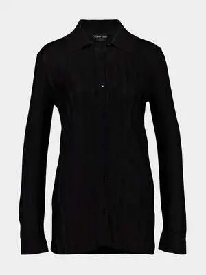 TOM FORD Long-sleeve Knit Shirt - Black