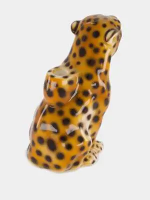 LES-OTTOMANS Leopard Ceramic Candle Holder