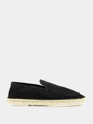 AURELIEN Suede Beachside Loafers - Black