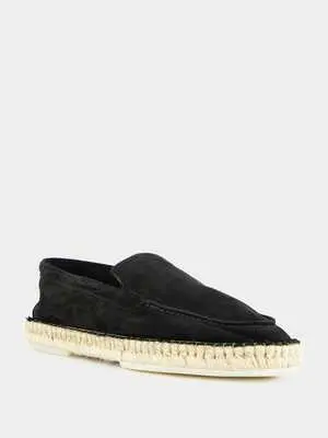AURELIEN Suede Beachside Loafers - Black