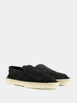 AURELIEN Suede Beachside Loafers - Black