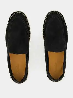 AURELIEN Suede Beachside Loafers - Black