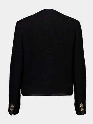 Dolce & Gabbana Cropped Single-breasted Bouclé Tweed Jacket