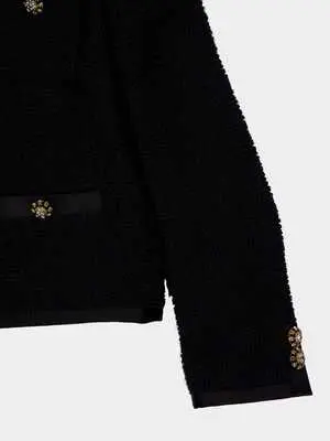 Dolce & Gabbana Cropped Single-breasted Bouclé Tweed Jacket