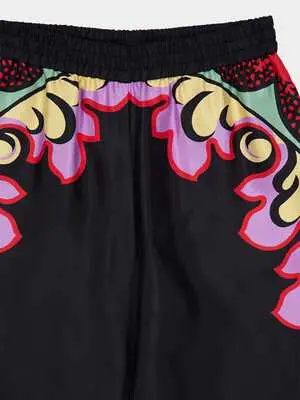 La DoubleJ Palazzo Placée Silk Trousers - Black
