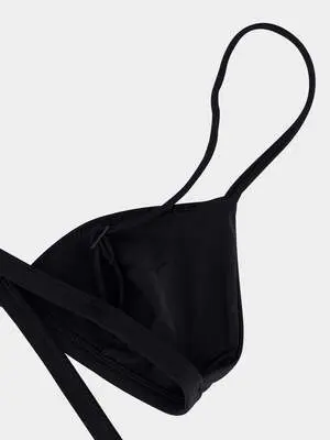 Matteau Wrap Triangle Bikini Top - Black