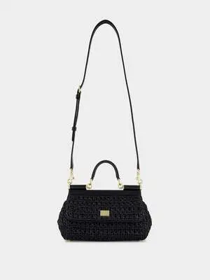 Dolce & Gabbana Sicily Crochet Mini Bag - Black