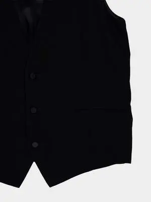 Saint Laurent Silk Crepe Muslin Buttoned Vest