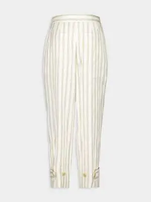 Zimmermann Illuminate Linen-blend Trousers - Cream