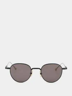 LUNETTERIE GÉNÉRALE Café Racer Round Sunglasses - Black