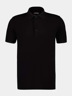 TOM FORD Lyocell Polo Shirt - Black