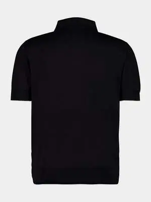 Balmain Polo Regular Fit Cotton Silk Knit