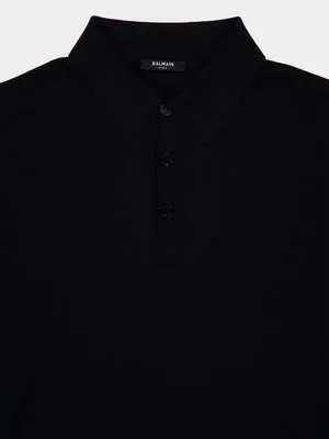 Balmain Polo Regular Fit Cotton Silk Knit