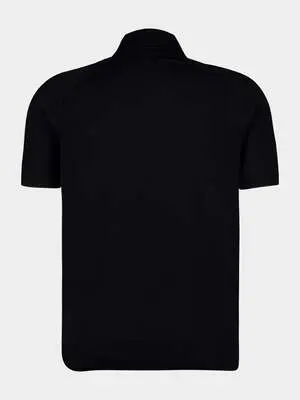 TOM FORD Merino Wool Fine Gauge Polo - Black