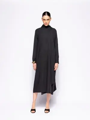 PAULA Irys Wrap Maxi Dress With Tie Neck