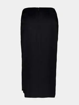 Stella McCartney Gathered Satin Midi Skirt