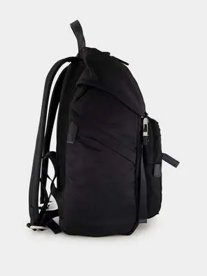 Prada Re-nylon And Saffiano Leather Backpack - Black