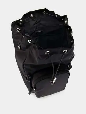 Prada Re-nylon And Saffiano Leather Backpack - Black