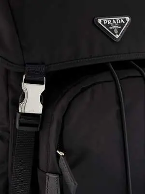 Prada Re-nylon And Saffiano Leather Backpack - Black