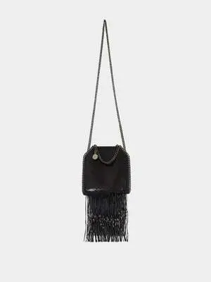 Stella McCartney Limited-edition Falabella Sequin Fringe Tiny Tote - Black