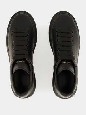 Alexander McQueen Oversized Leather Sneakers - Black
