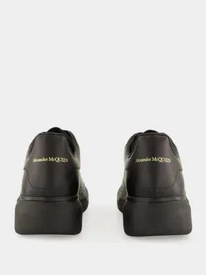 Alexander McQueen Oversized Leather Sneakers - Black