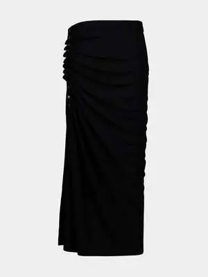 Rabanne Jersey Maxi Skirt - Black