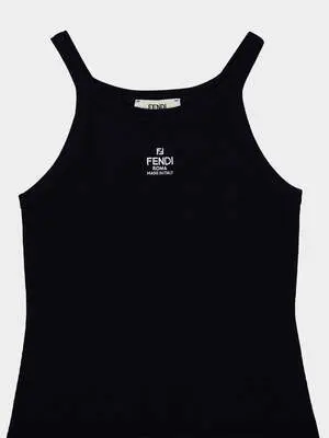 Fendi Cotton Jersey Tank Top - Black